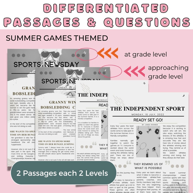 4th Grade Reading Fluency Passages | Reading Comprehension Questions ...