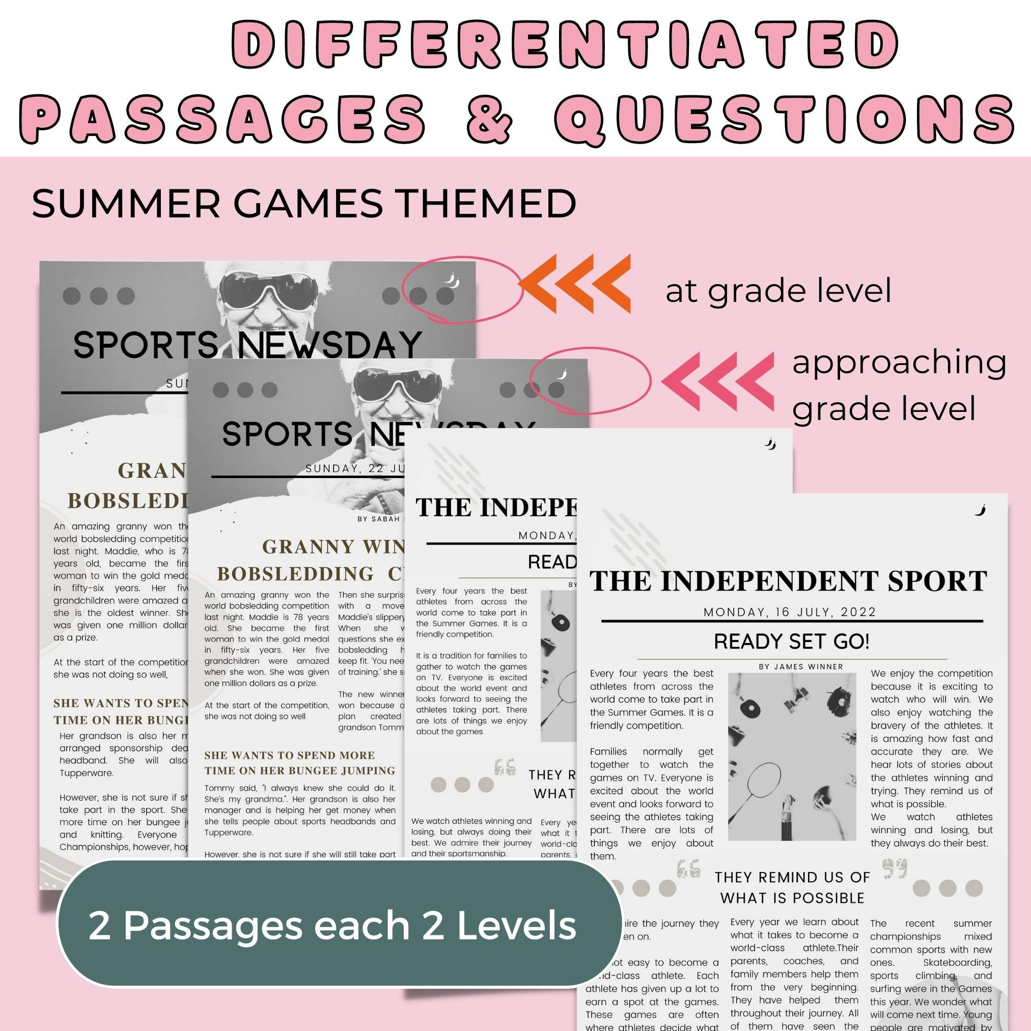 4th Grade Reading Fluency Passages | Reading Comprehension Questions ...