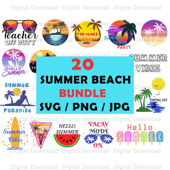 Summer Beach Bundle Svg Beach Svg Bundle Summertime Funny - Etsy Australia
