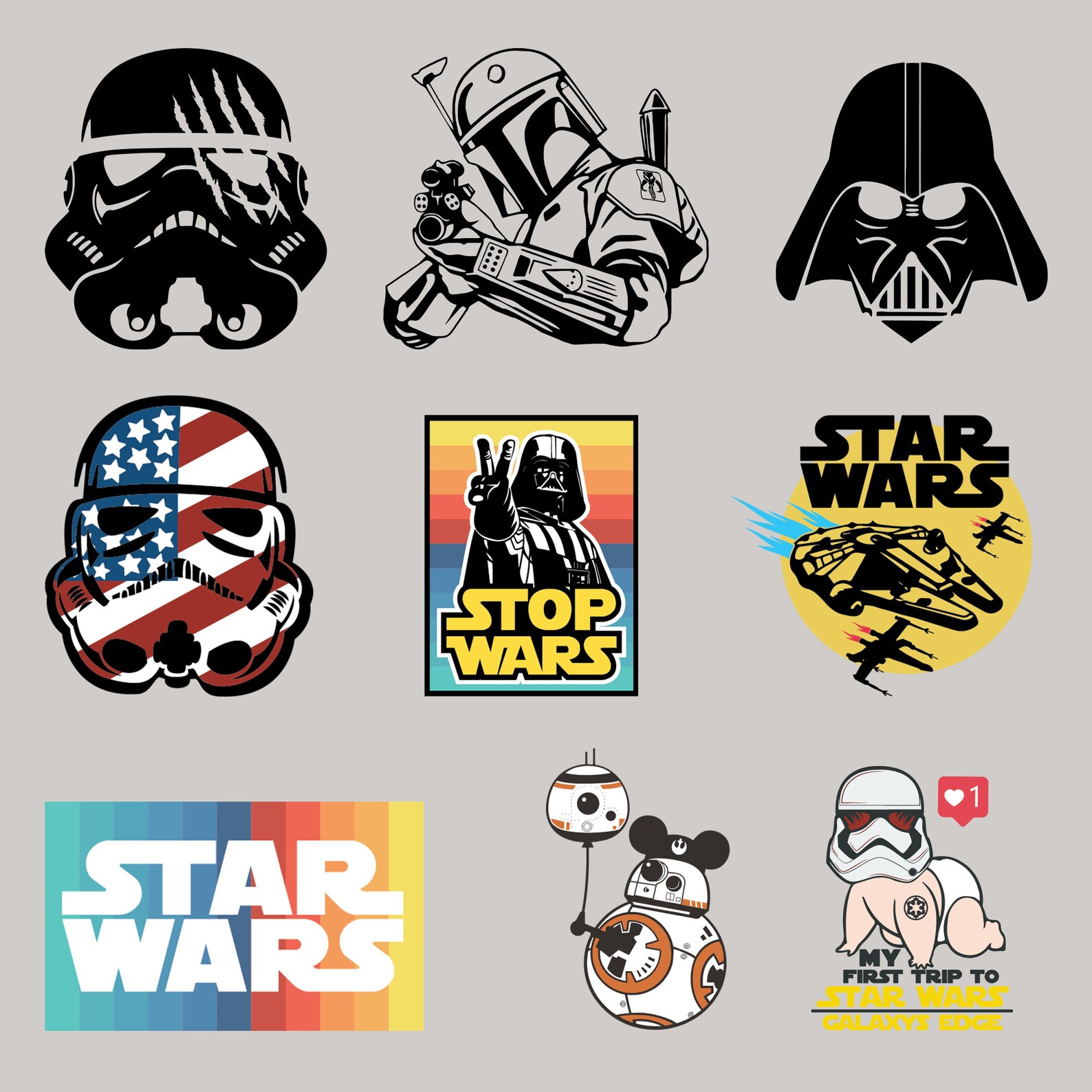 Star Wars Svg Bundle 2000 Star Wars Files Star Wars Cut - Etsy