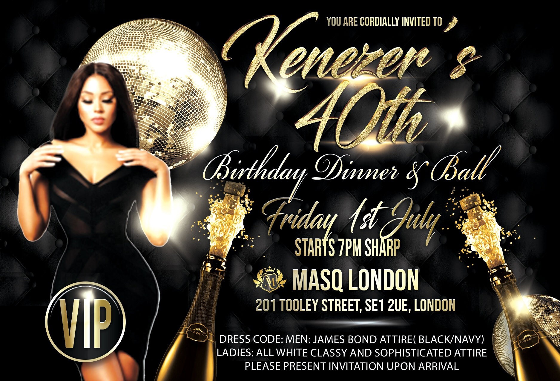 Classy Birthday Invitation - Etsy