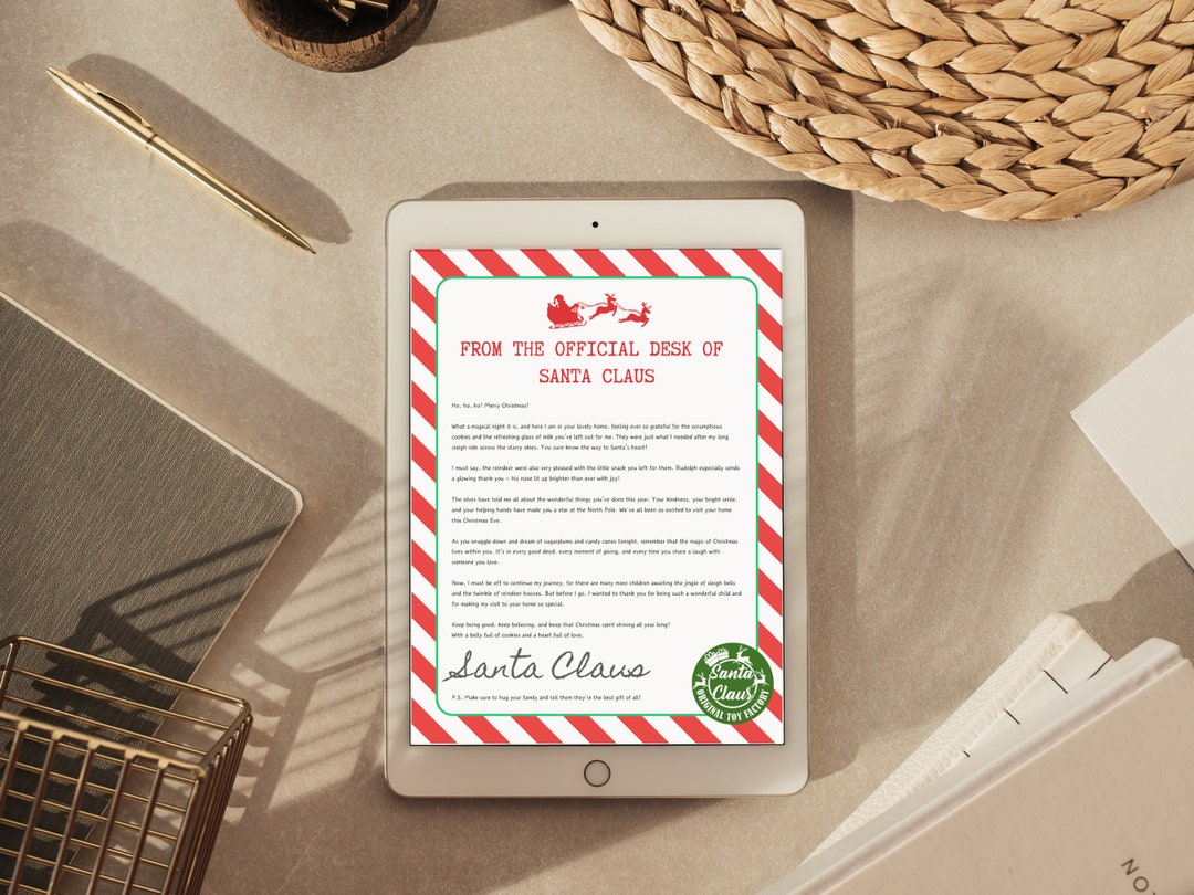 Editable Letter From Santa Secret Santa Ideas Santa Letters - Etsy