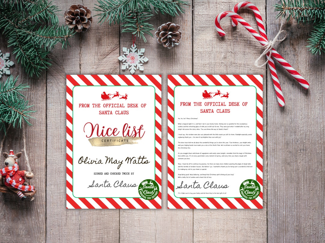 Editable Letter From Santa Secret Santa Ideas Santa Letters - Etsy