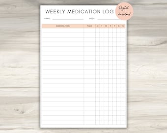 Symptom Tracker,printable Medical Planner,medical Diary,medication Log ...