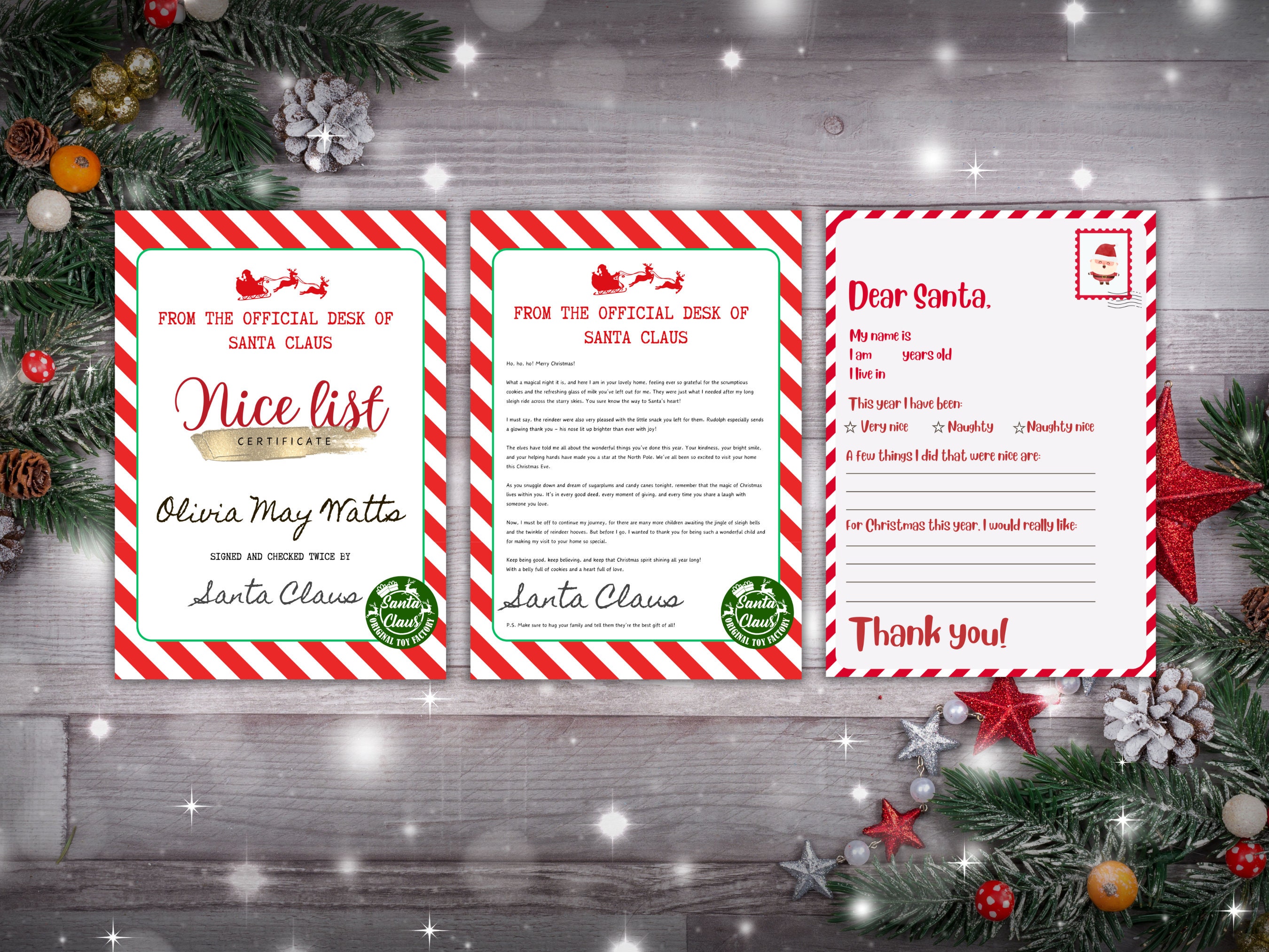 Editable Letter From Santa Secret Santa Ideas Santa Letters - Etsy