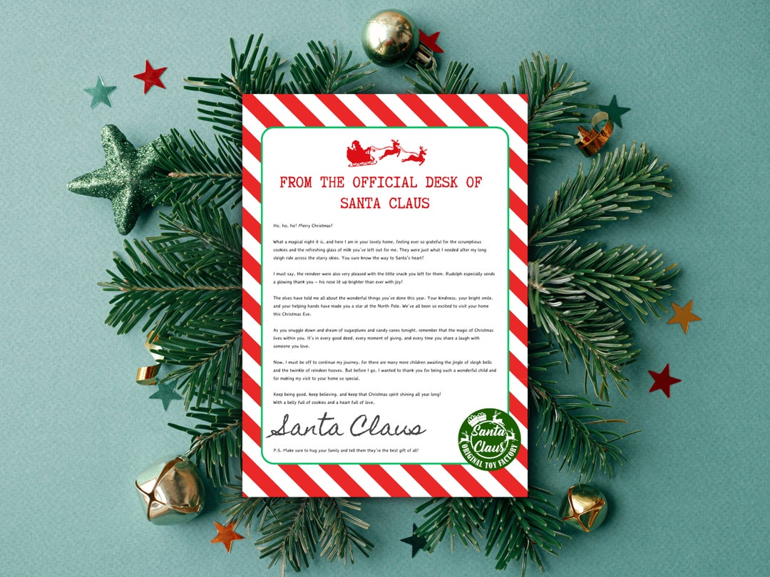 Editable Letter From Santa Secret Santa Ideas Santa Letters - Etsy