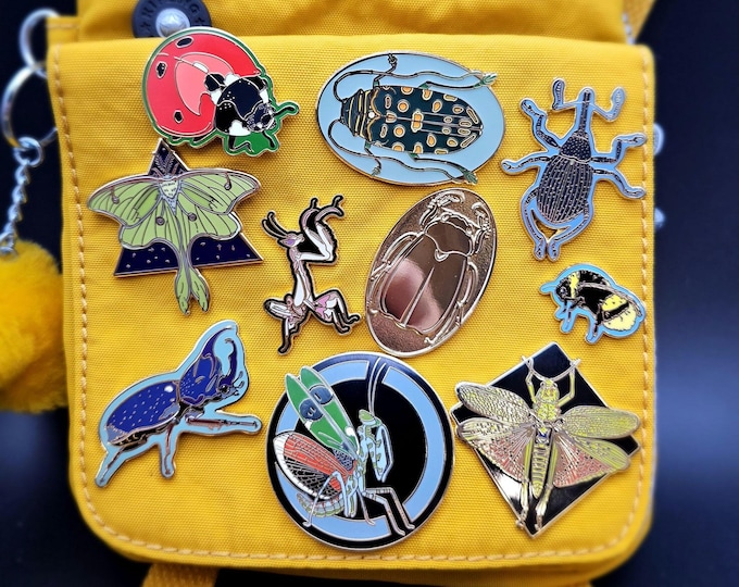 Cowboy Crawlies Enamel Pins Soft Enamel Bug Pins Cute Cowboy Lapel Pins ...
