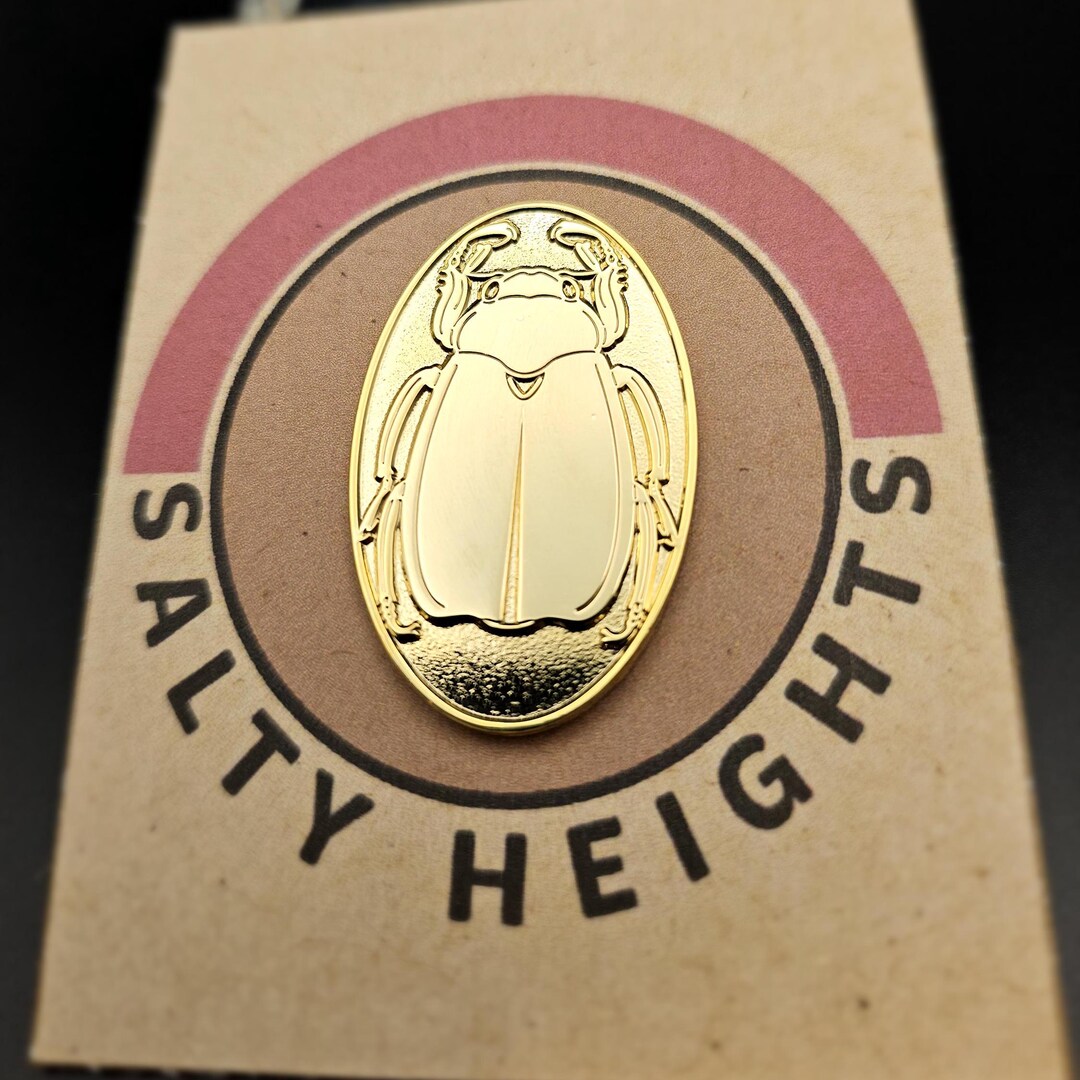 Gold Scarab Beetle Pin - Etsy