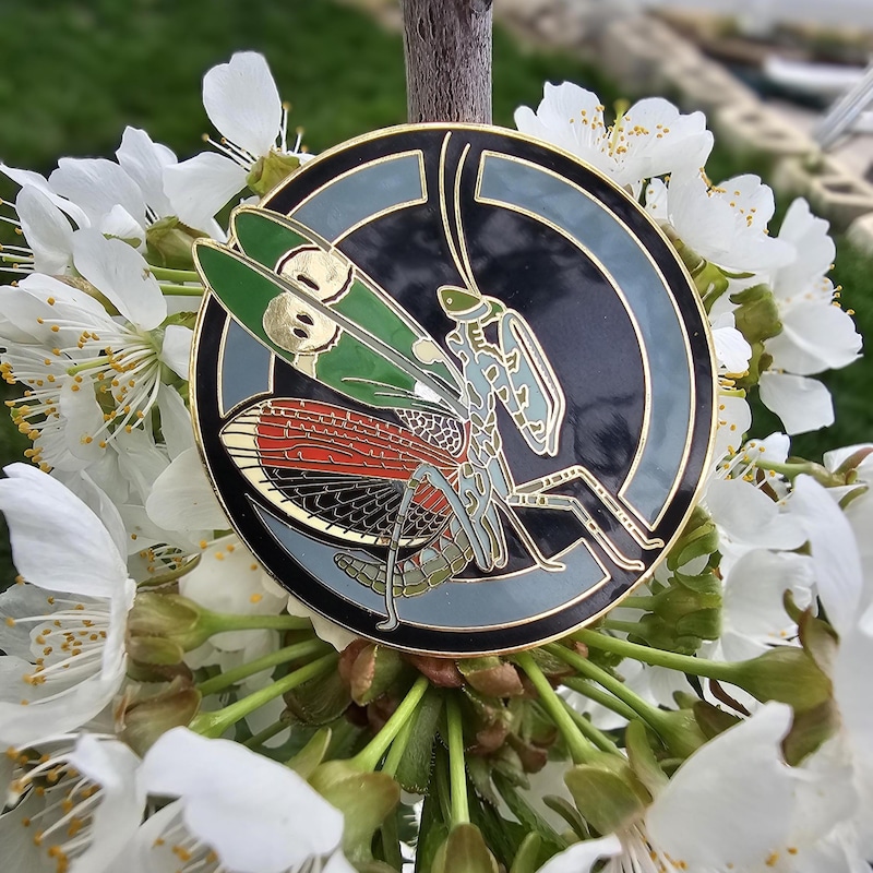 Praying Mantis Pin - Etsy