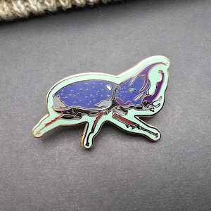 Rhinoceros Beetle Hard Enamel Pin - Etsy