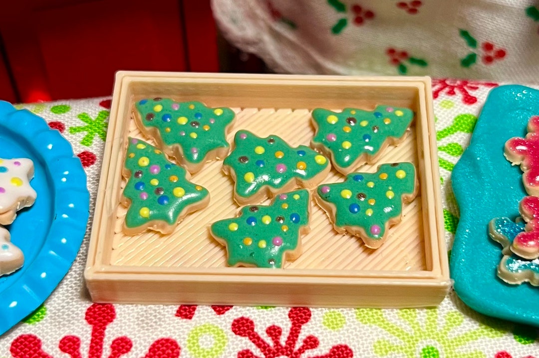 1:12 Scale Green Christmas Tree Cookies (6) for Miniature Dolls - Etsy
