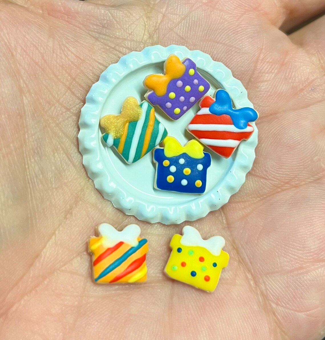 1:12 Scale Primary Colors Birthday Gift/present Cookies (6) for ...
