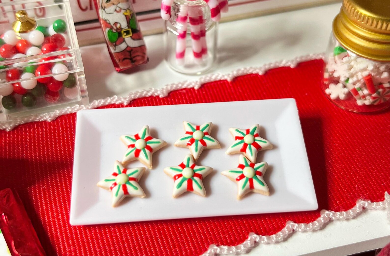 1:12 Scale Christmas Star Cookies (6) for Dollhouse Miniatures - Etsy