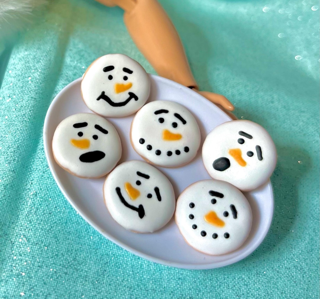 1:6 Scale Snowman Face Cookies (6) for 11-12 Inch Fashion Dolls - Etsy