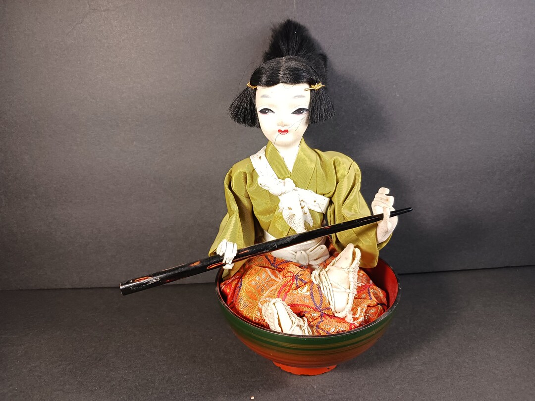 Vintage Issun-boshi Doll-1960s Japanese Adventure Figurine Unique Gift ...