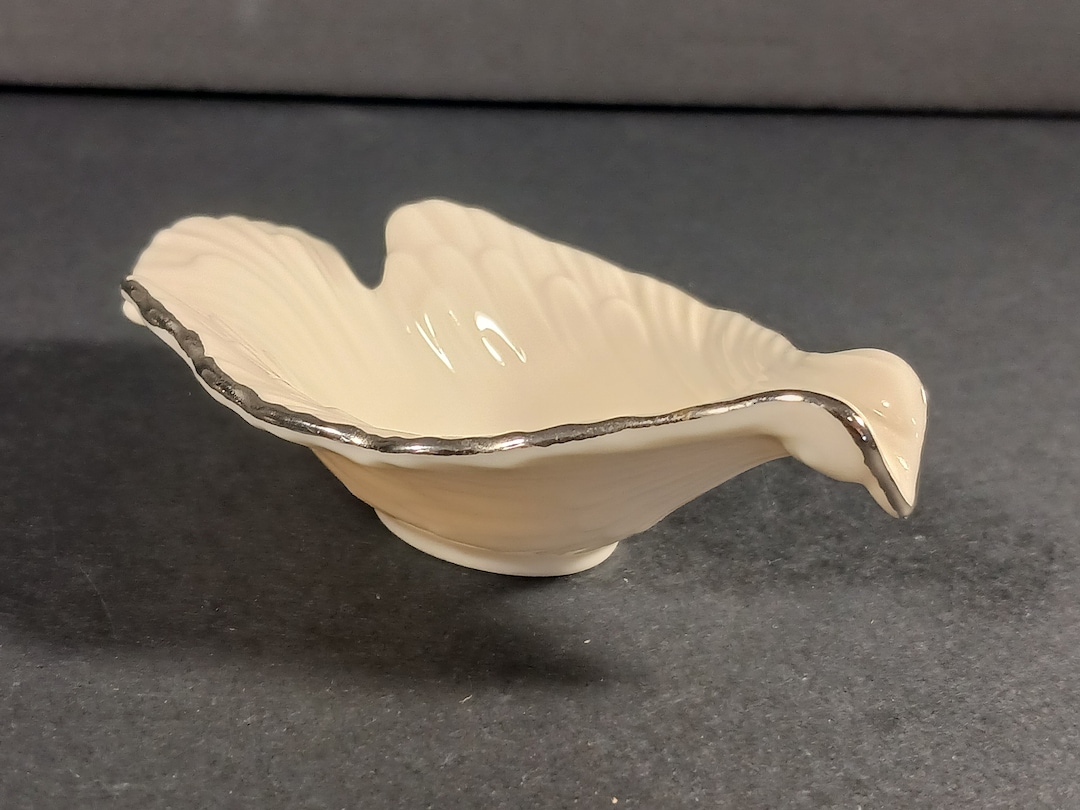 Vintage Lenox Dove Bird Candy Dish - White With Platinum Trim - Home ...