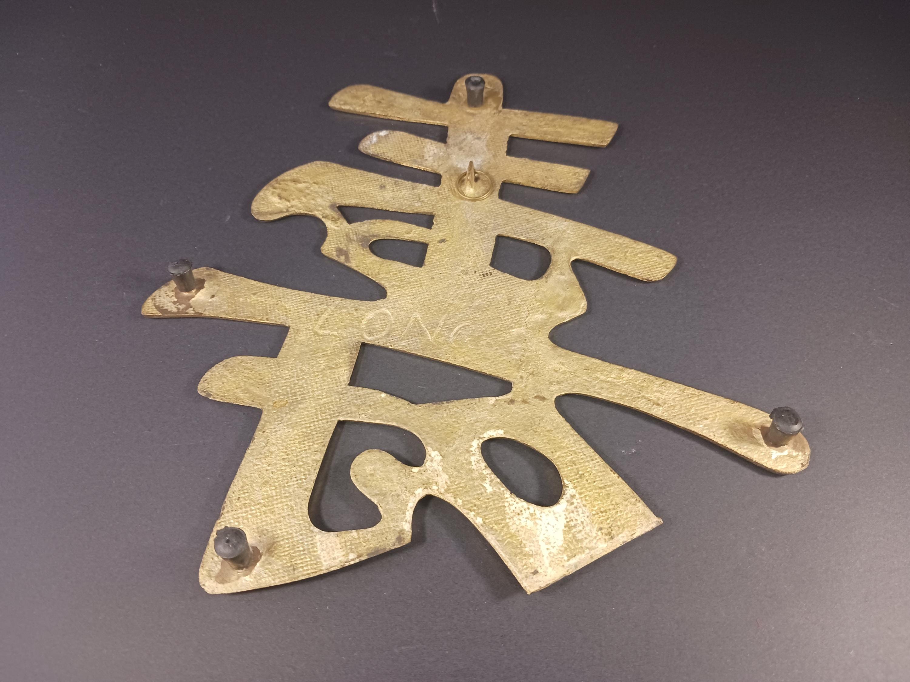 Vintage Large Brass Chinese “long Life” Symbol Trivet – Feng Shui ...
