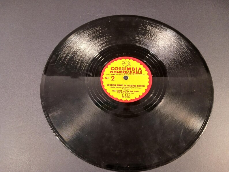 Vintage 78 RPM Record Nuttin’ for Christmas Ricky Zahnd Columbia 1955 ...