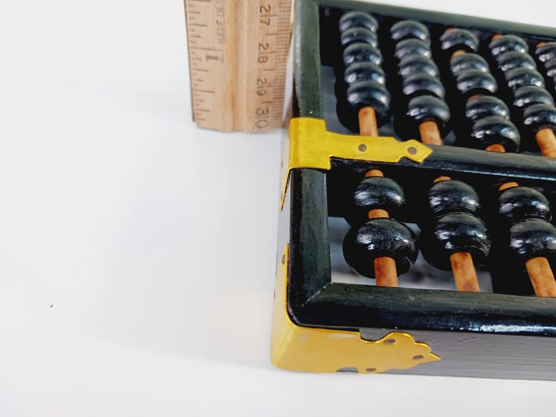 Vintage Wooden Table Abacus- Bookkeeper Gift- Mid Century Decor-classic ...