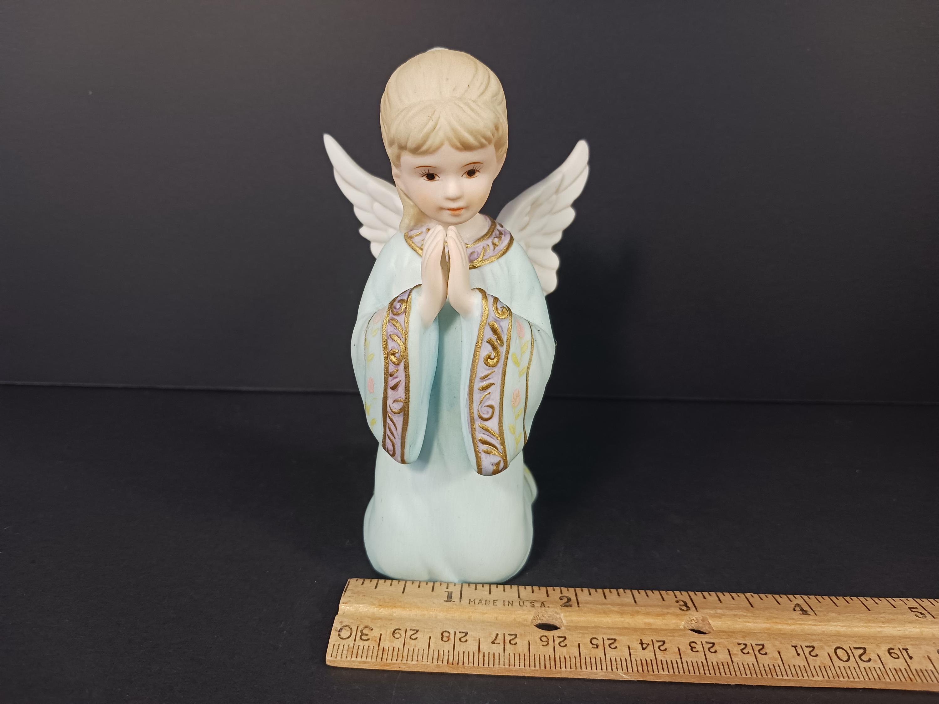 Vintage Lefton Praying Angel Figurine – Baby Blue China, 1987 - Etsy
