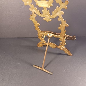 Ornate Brass Easel Stand Elegant Sign Holder or Picture Display Art ...