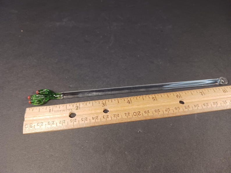 Art Glass Swizzle Sticks - Parrot, Cactus, Pawn - Handcrafted Cocktail ...