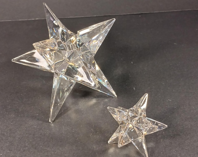 Rosenthal Studio Line Crystal Star Candleholders – Modernist Starburst ...