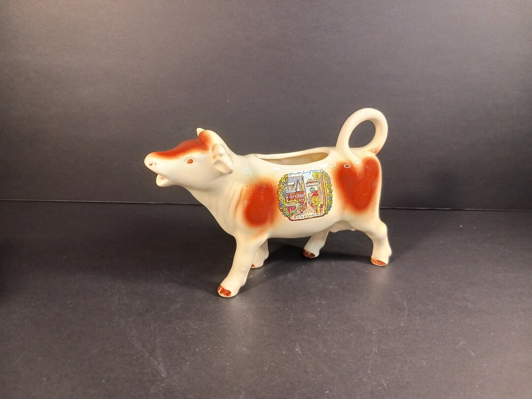Vintage Cow Creamer -vintage Porcelain Cow Creamer With RŰDESHEIM ...