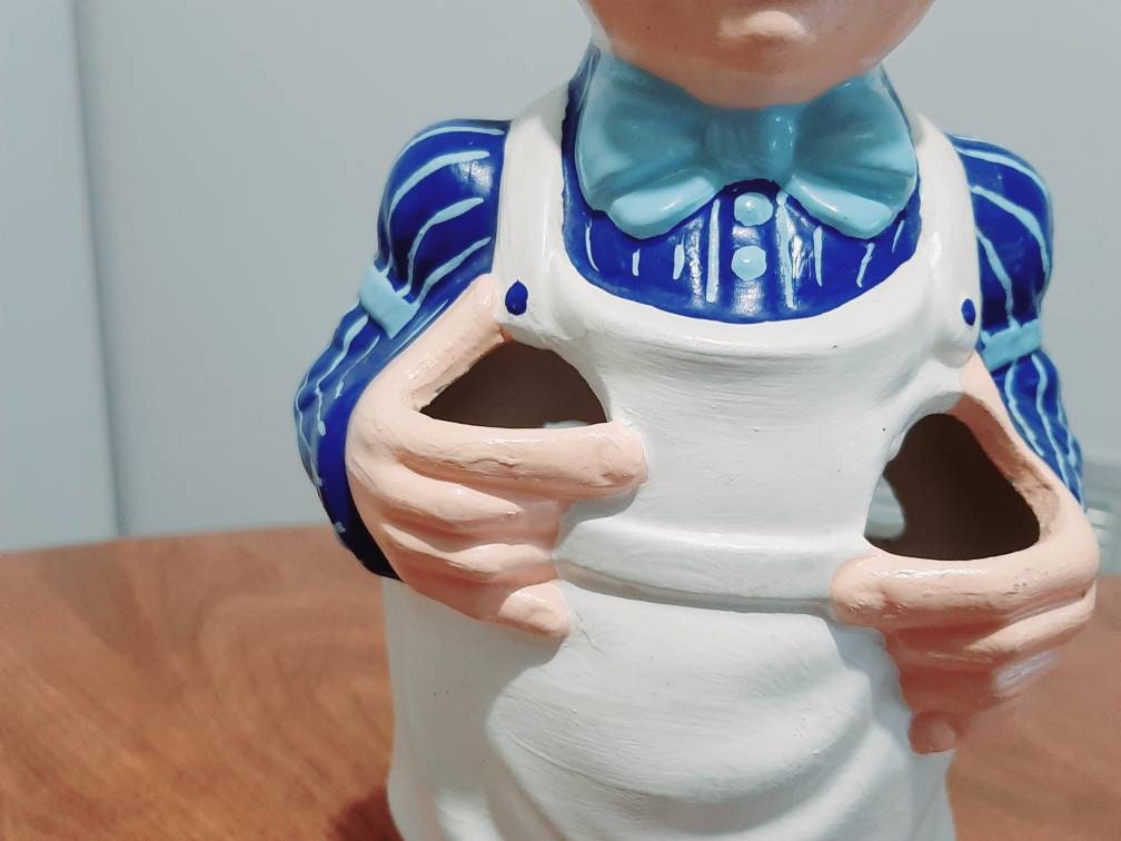 Vintage Ceramic Chef Kitchen Utensils Holder Hand-painted Utensils ...