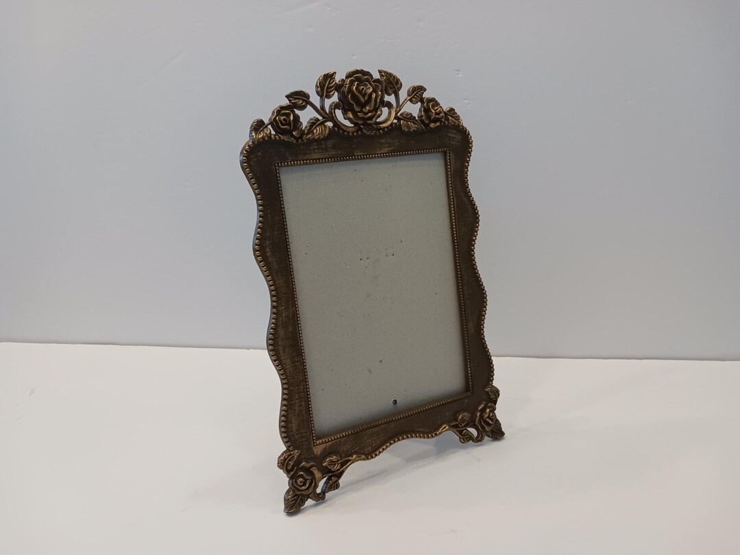 Vintage Gold & Black Rose Picture Frame – Hollywood Regency Parisian ...