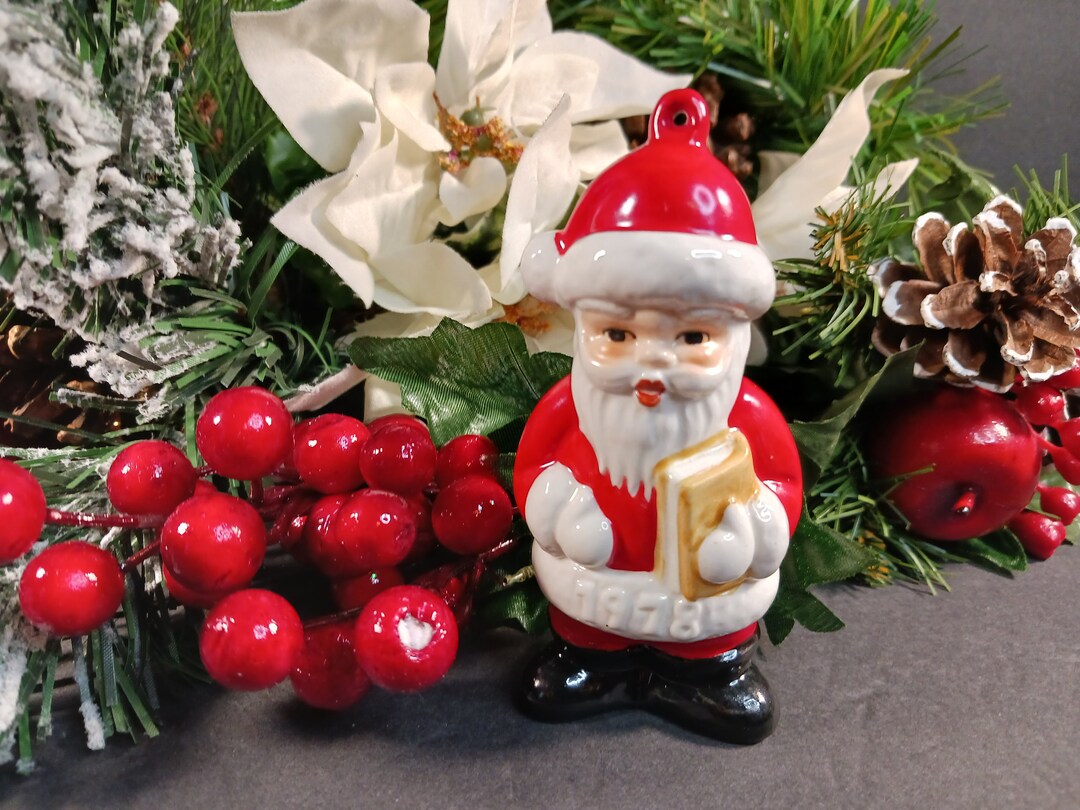 1978 House of Goebel Santa Ornament With Naughty or Nice Book - Vintage ...