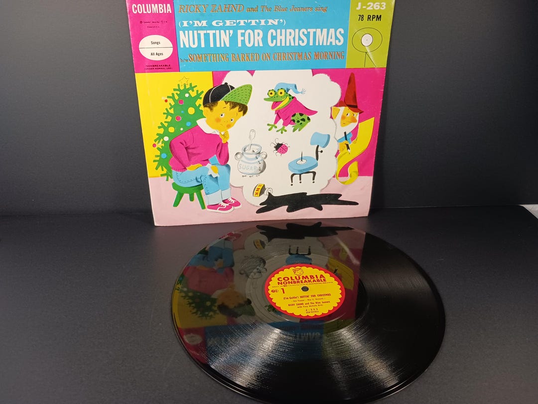 Vintage 78 RPM Record Nuttin’ for Christmas Ricky Zahnd Columbia 1955 ...