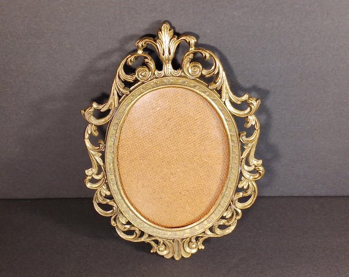 Ornate Vintage Italian Brass Picture Frame – Made in Italy – 4.5” X 3 ...