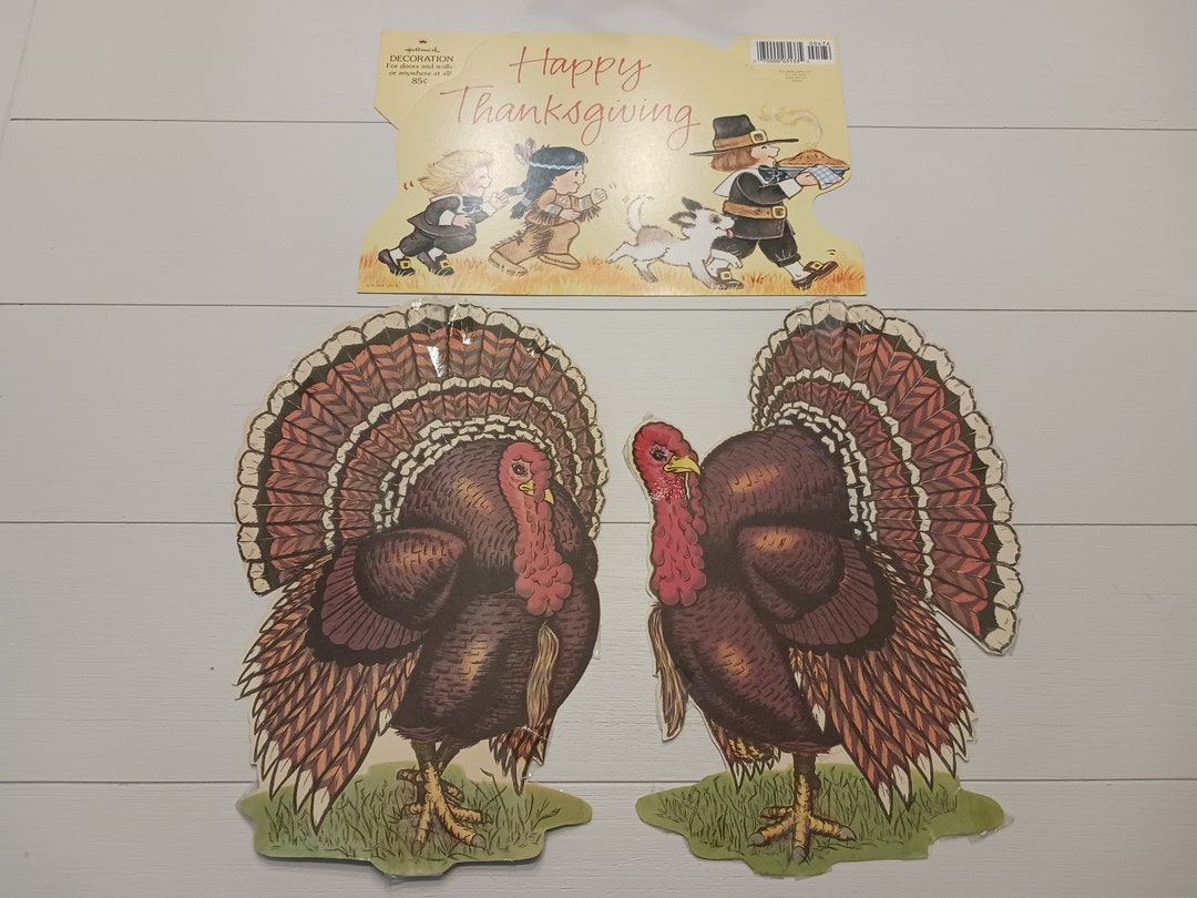 Vintage Thanksgiving Die Cut Outs 1970s Beistle Thanksgiving Die Cut ...