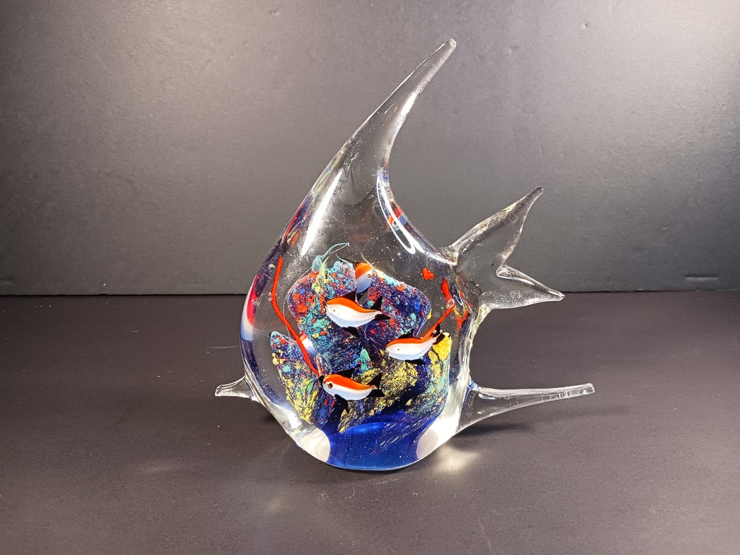 Vintage Art Glass Murano-style Art Glass Angelfish Figurine Stunning ...