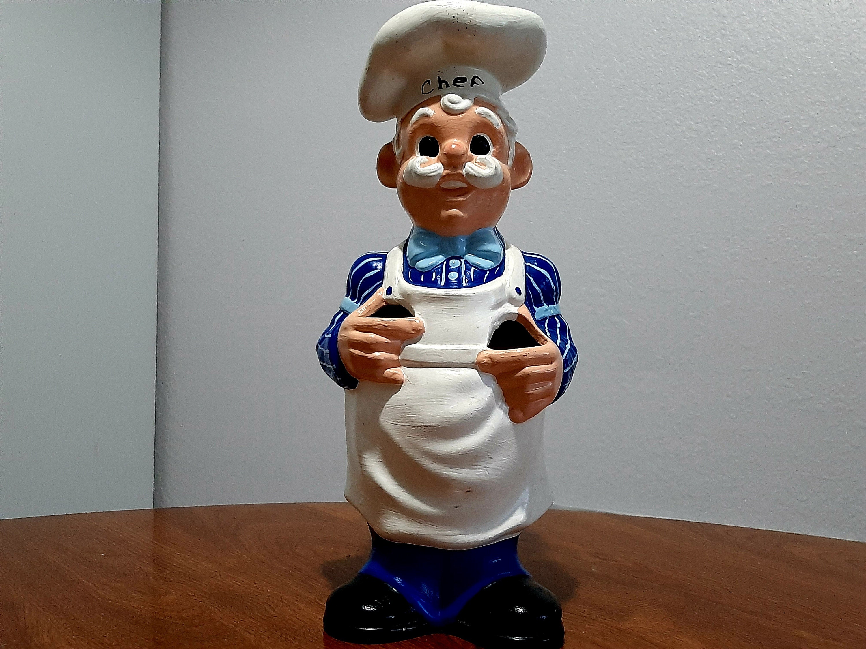 Vintage Ceramic Chef Kitchen Utensils Holder Hand-painted Utensils ...