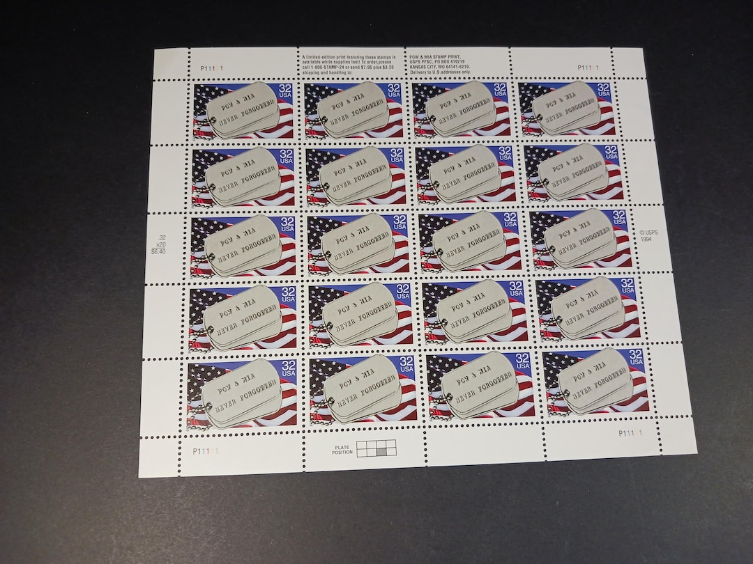 USPS Stamps- 1994 POW & MIA Commemorative Stamps - 32-cent Usps Postage ...