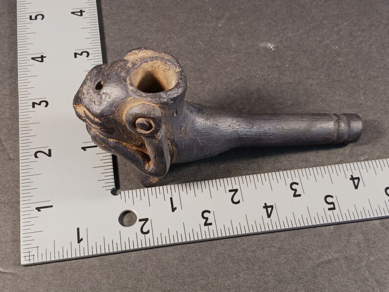 Vintage Mayan Aztec Smoking Pipe Clay Pottery Unique Gift - Etsy