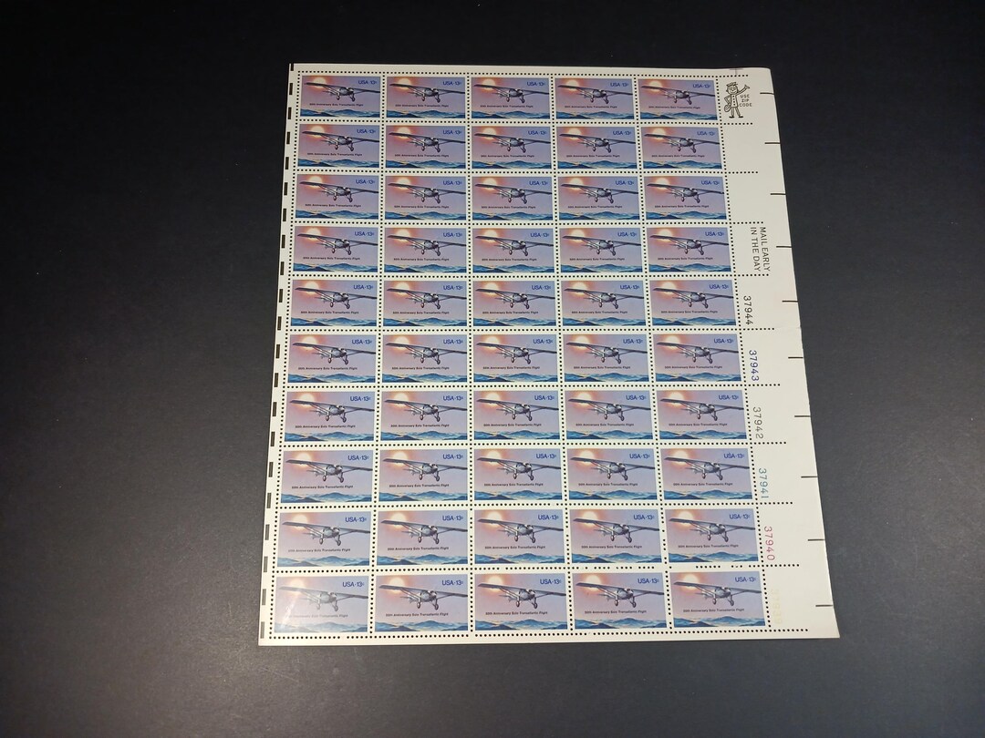 Vintage Postal Stamps Collection - 50th Anniversary Solo Transatlantic ...