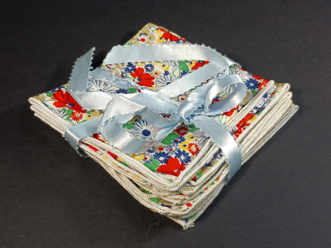 Set of 6 Floral Print Handkerchiefs – Eco-friendly, Washable & Reusable ...