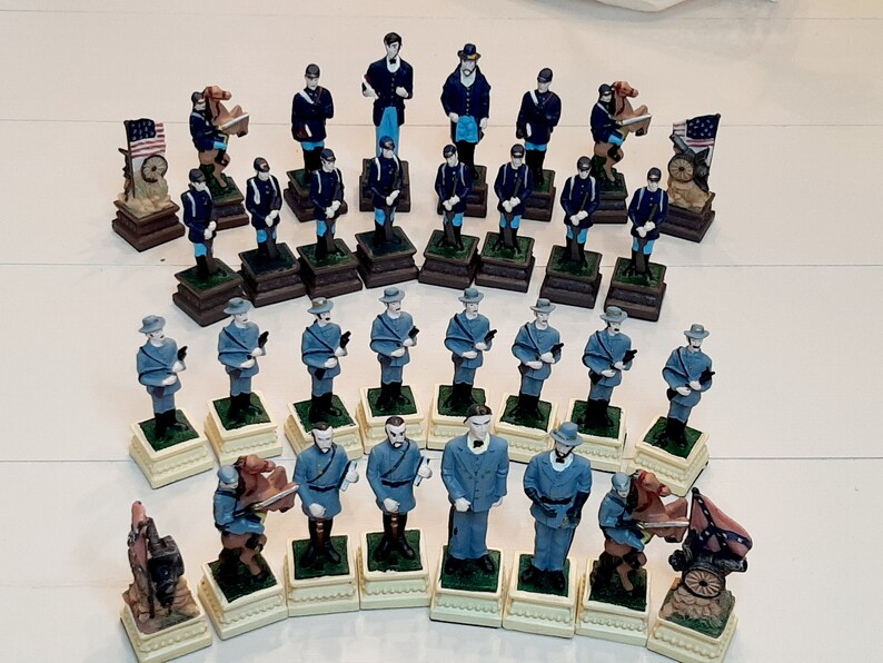 History Channel Civil War Chess Set 32 Pieces no Board - Etsy