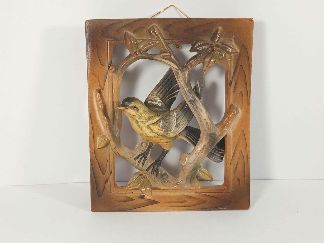 Napco Gold Finch Wall Decor-vintage National Pottery Co. Goldfinch ...