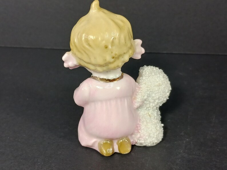 Vintage Praying Girl Figurine – Spaghetti Lamb, Lavender Dress, Japan ...