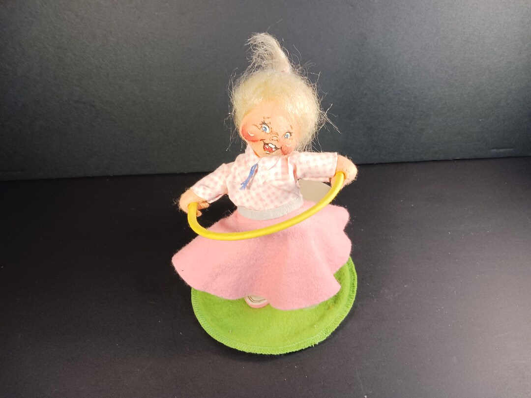 1998 Annalee Doll- 7" Lil' Lula Hooper With Hula Hoop- Playful Pink ...