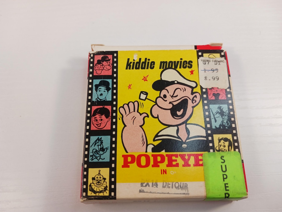 Vintage Popeye "detour" Super 8 Film Reel – Classic Cartoon, Movie Room ...