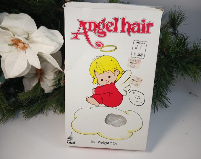 Vintage Angel Hair Spun Glass Christmas Tree Decor - Union Wadding Co ...