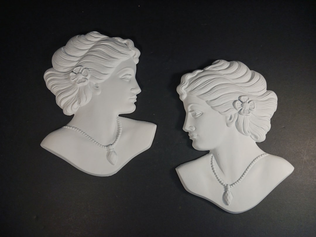 Vintage Metal Wall Decor 1968 Sexton Ladies Mirror Image Metal Wall Art ...