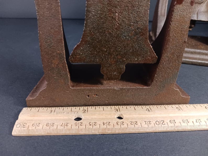 Cast Iron Bicentennial Liberty Bell Bookends - Vintage Heavy Patriotic ...