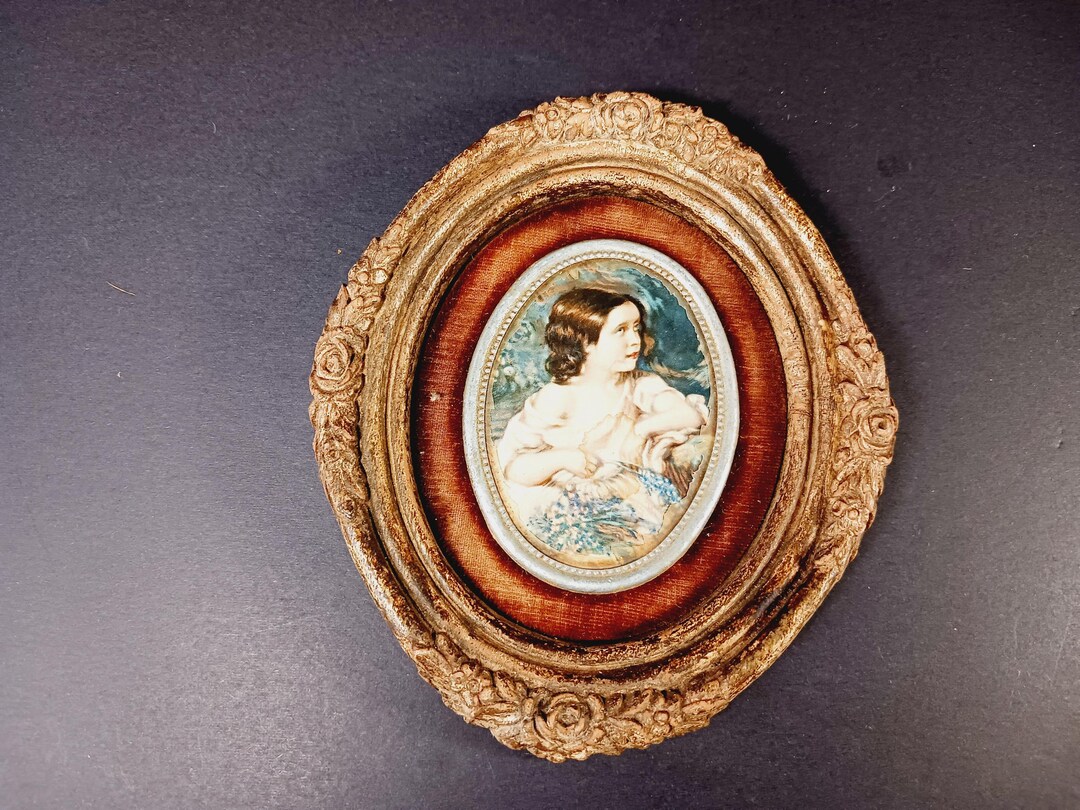 Cameo Creations “spring Flowers” Framed Portrait – Victorian Girl Print ...