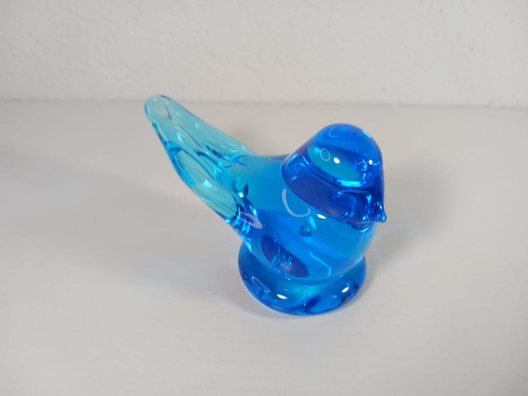 Vintage Bluebird of Happiness- Blown Art Glass Bluebird - Signed Ron ...